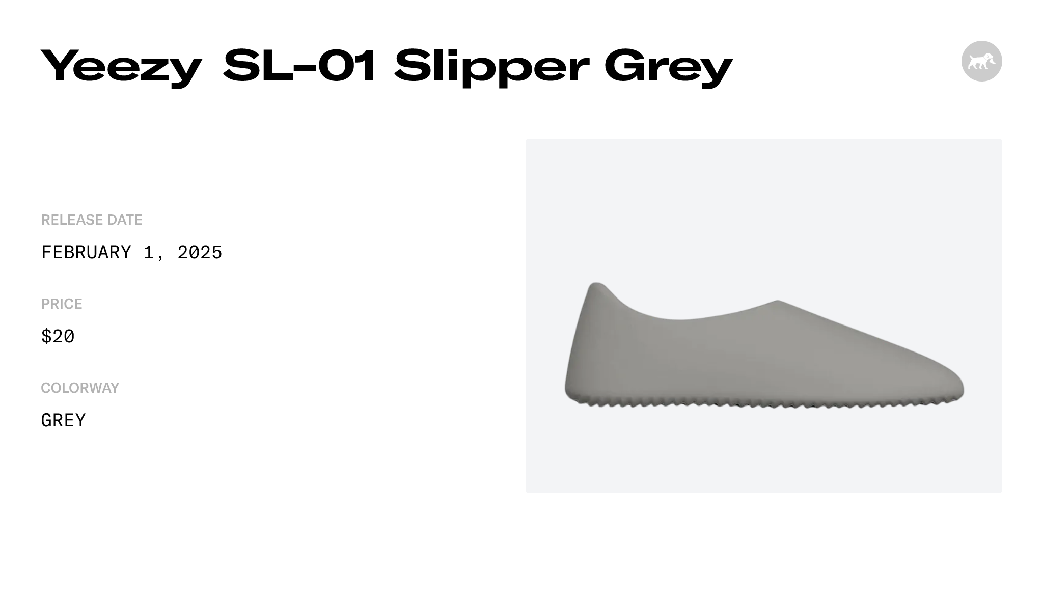 Yeezy SL-01 Slipper Grey - SL-01-GRY Raffles & Where to Buy