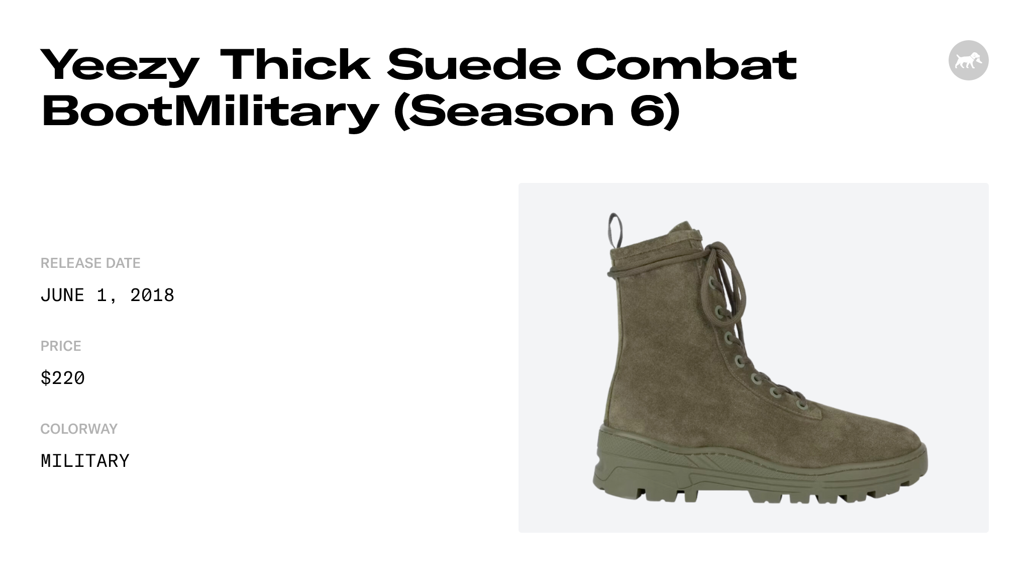 Yeezy Thick Suede Combat BootMilitary (Season 6) - KM5015.065