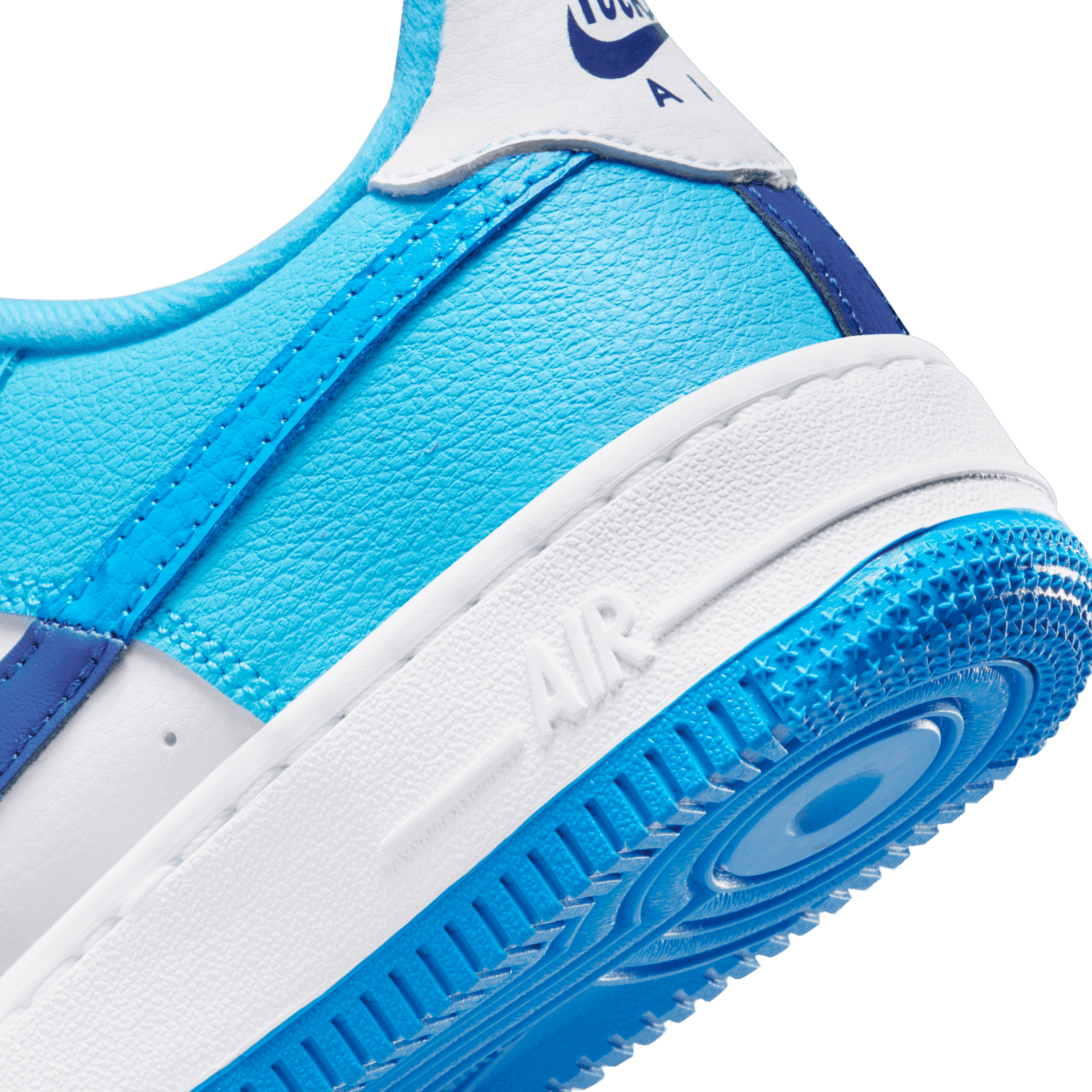 Nike Air Force 1 Low Split Light Photo Blue Deep Royal Blue (GS ...