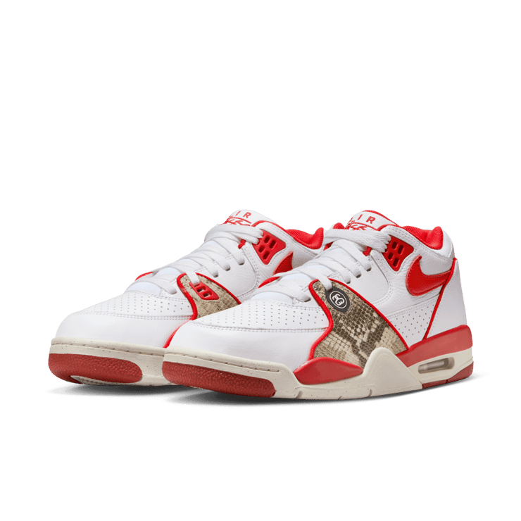 Nike Air Flight 89 Low SP Stussy White Habanero Red - FD6475-101 Nike Air Flight 89 Low SP Stussy White Habanero Red - FD6475-101