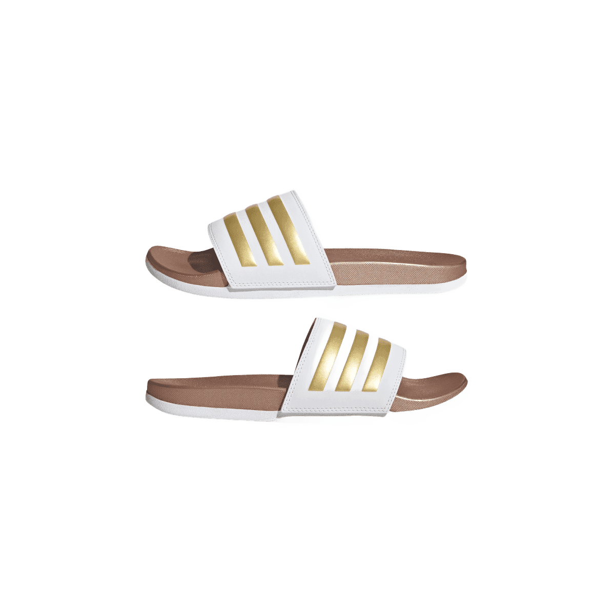 adidas Adilette Comfort Slide 'White Matte Gold' (W) - H03618 Release Info