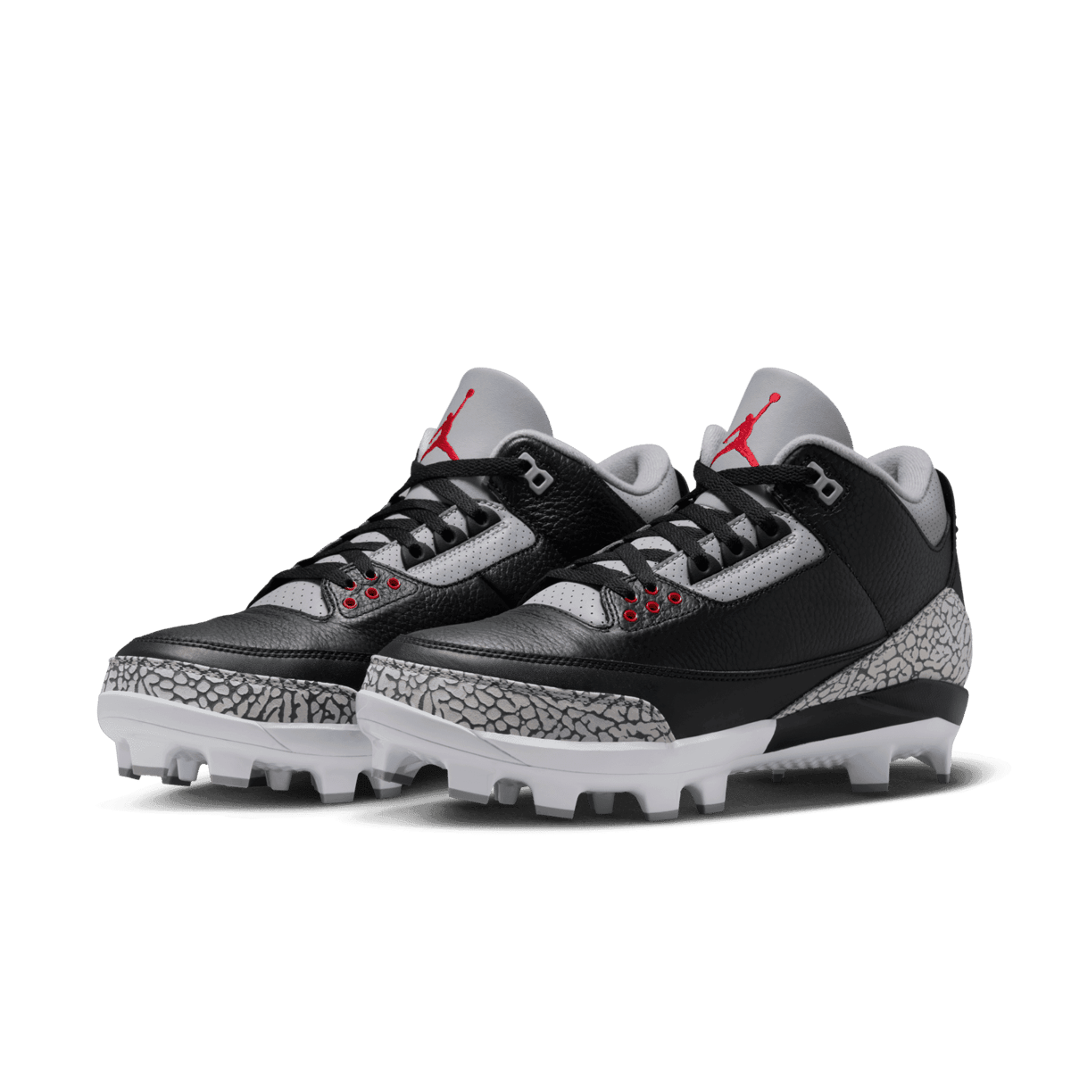 Air Jordan 3 Mid MCS Cleat Black Cement - FZ8627-001