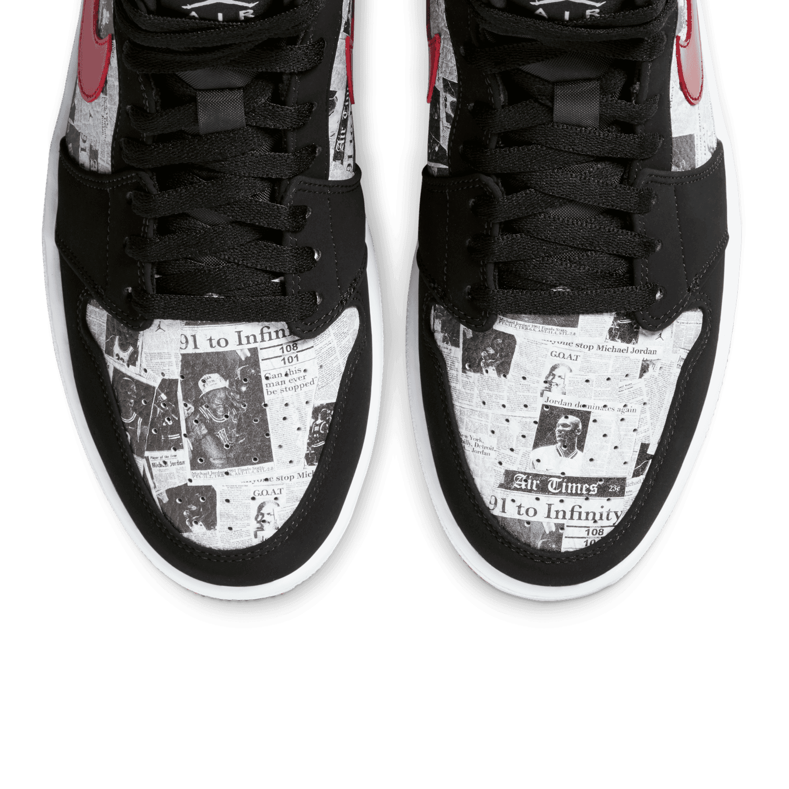 Jordan 1 Mid Newspaper Air Times - 852542-061 Raffles & Where to Buy