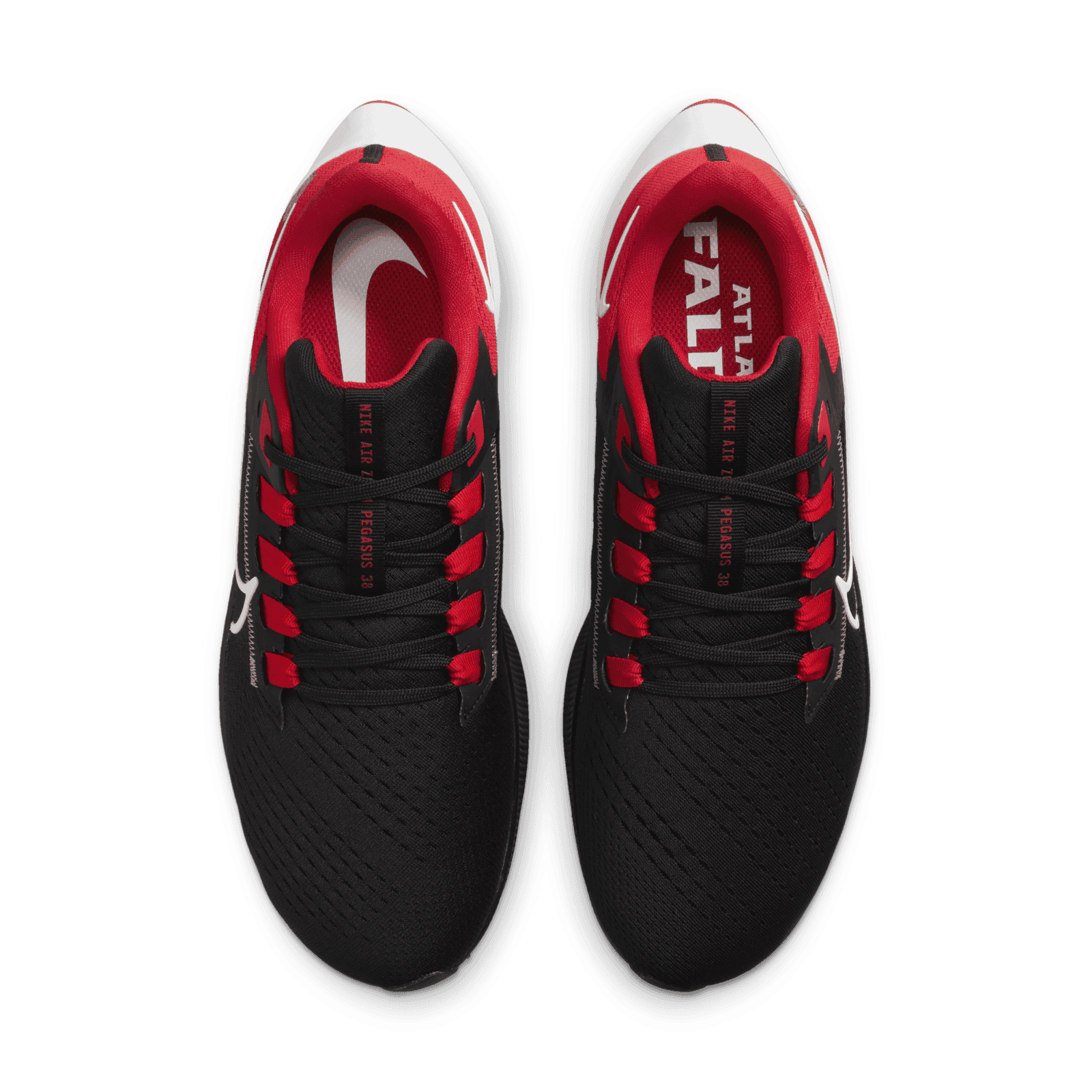 Nike Air Zoom Pegasus 38 (NFL Atlanta Falcons) Running Shoes in Black ...